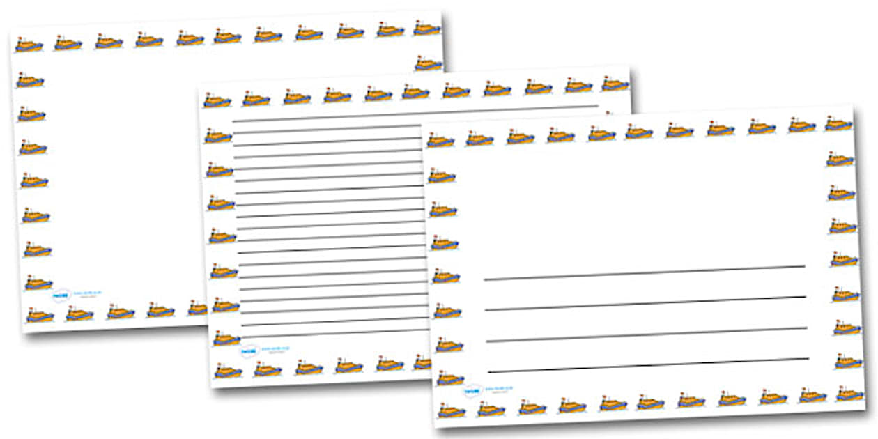 Life Boat Landscape Page Borders- Landscape Page Borders