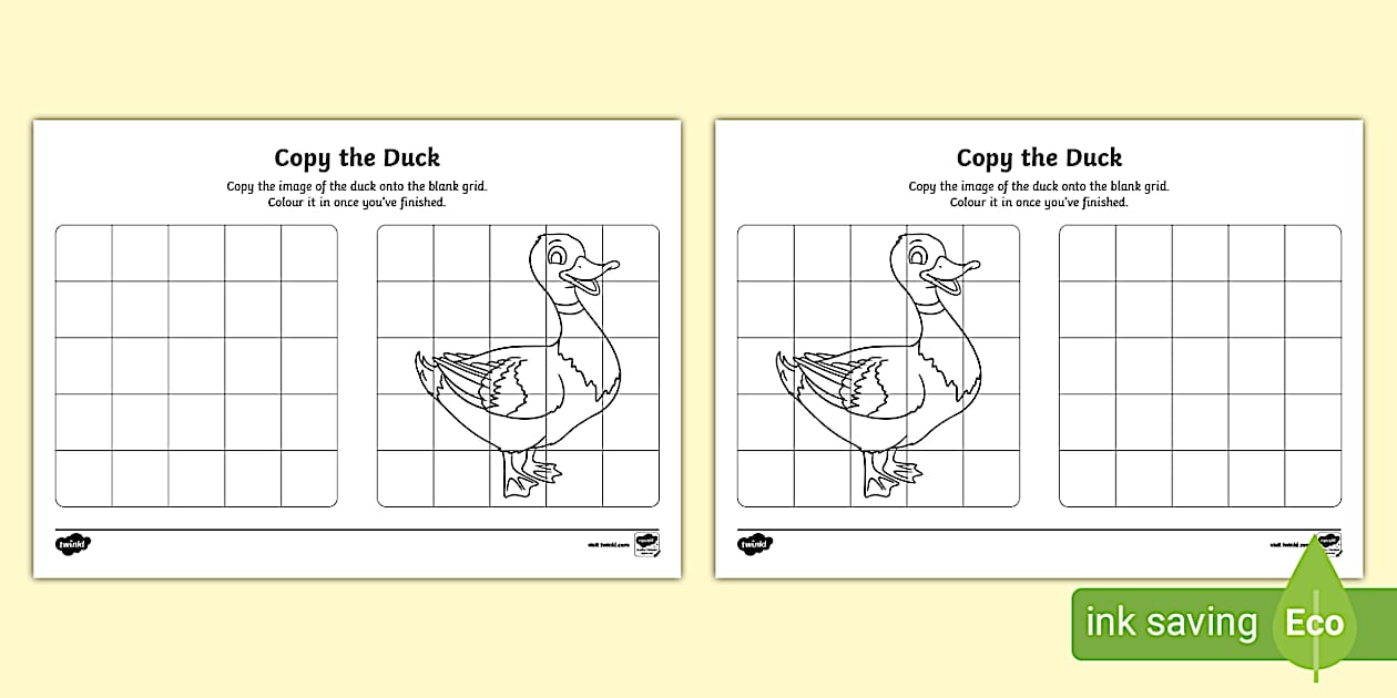 Copy the Duck Worksheet (Teacher-Made) - Twinkl