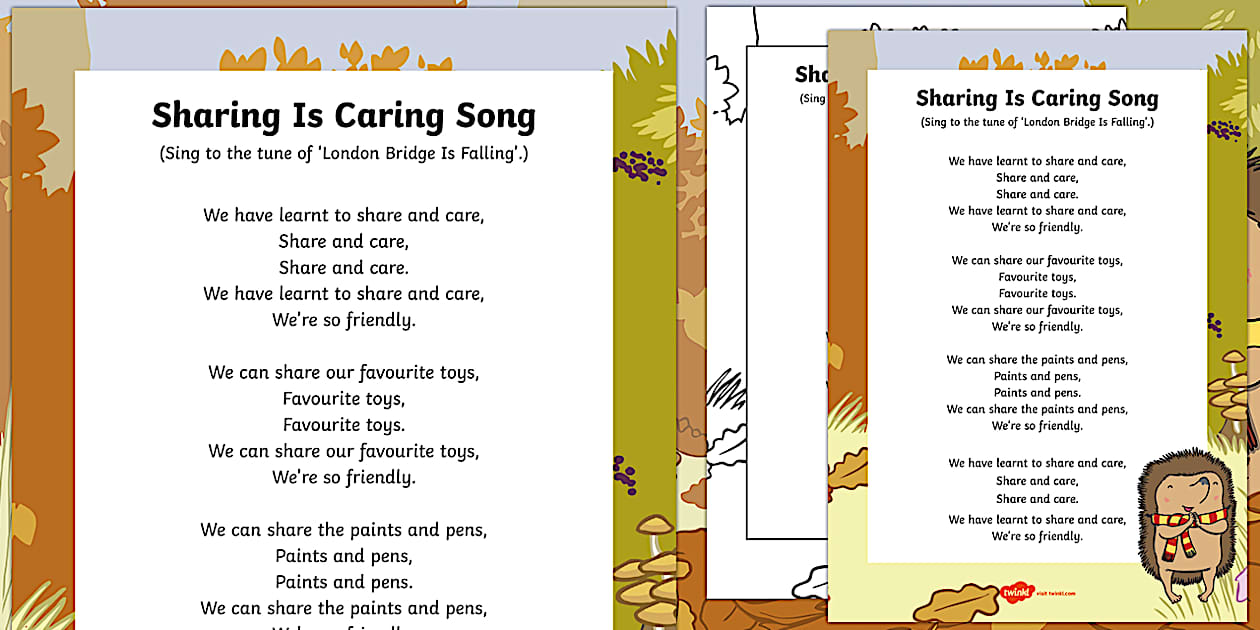 ‘Sharing is Caring’ - Sharing Rhyme for Preschoolers