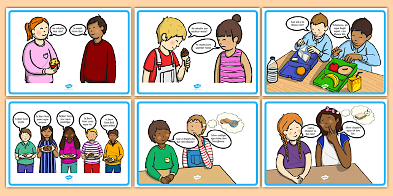 Food Conversation Display Posters Gaeilge (teacher made)