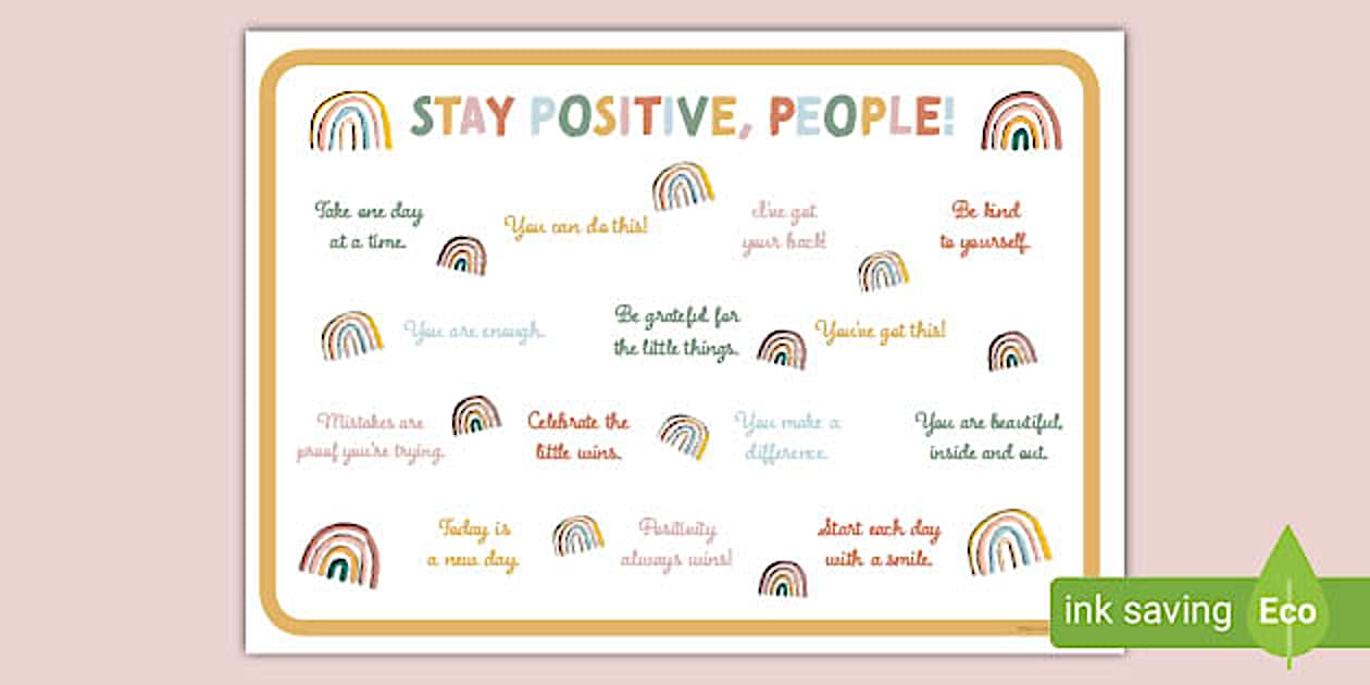 Muted Rainbow-Themed Staffroom Positivity Poster - Twinkl