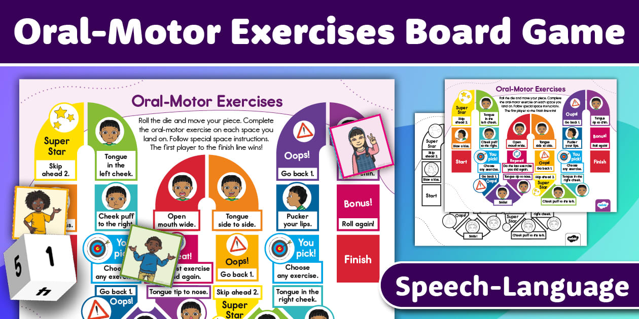 Oral-Motor Exercises Board Game for SLP