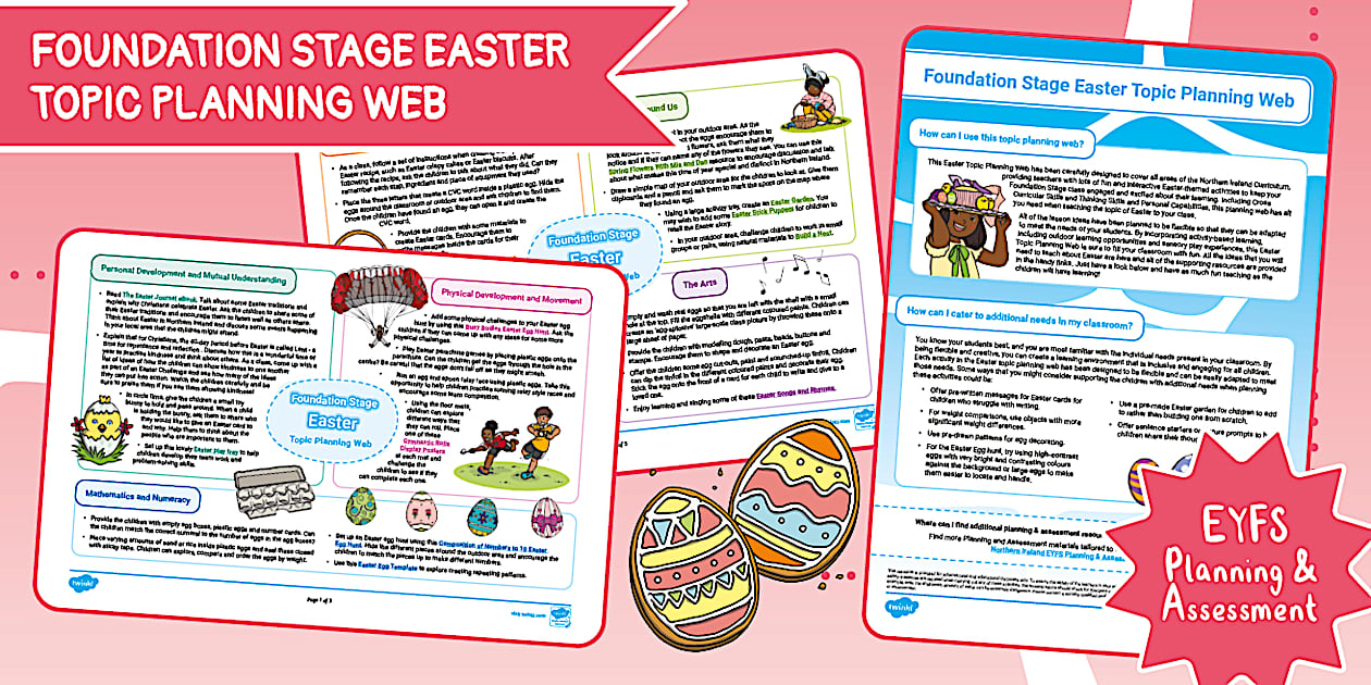 NI EYFS Foundation Stage Topic Planning Web: Easter