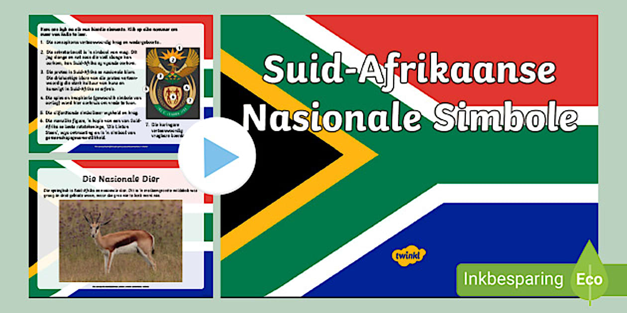 Suid-Afrikaanse Nasionale Simbole PowerPoint (teacher made)