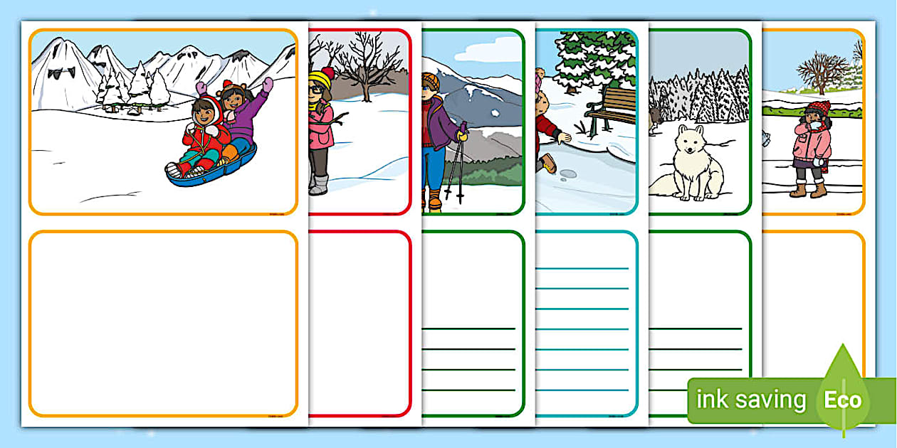 Winter-Themed Postcards (teacher made) - Twinkl