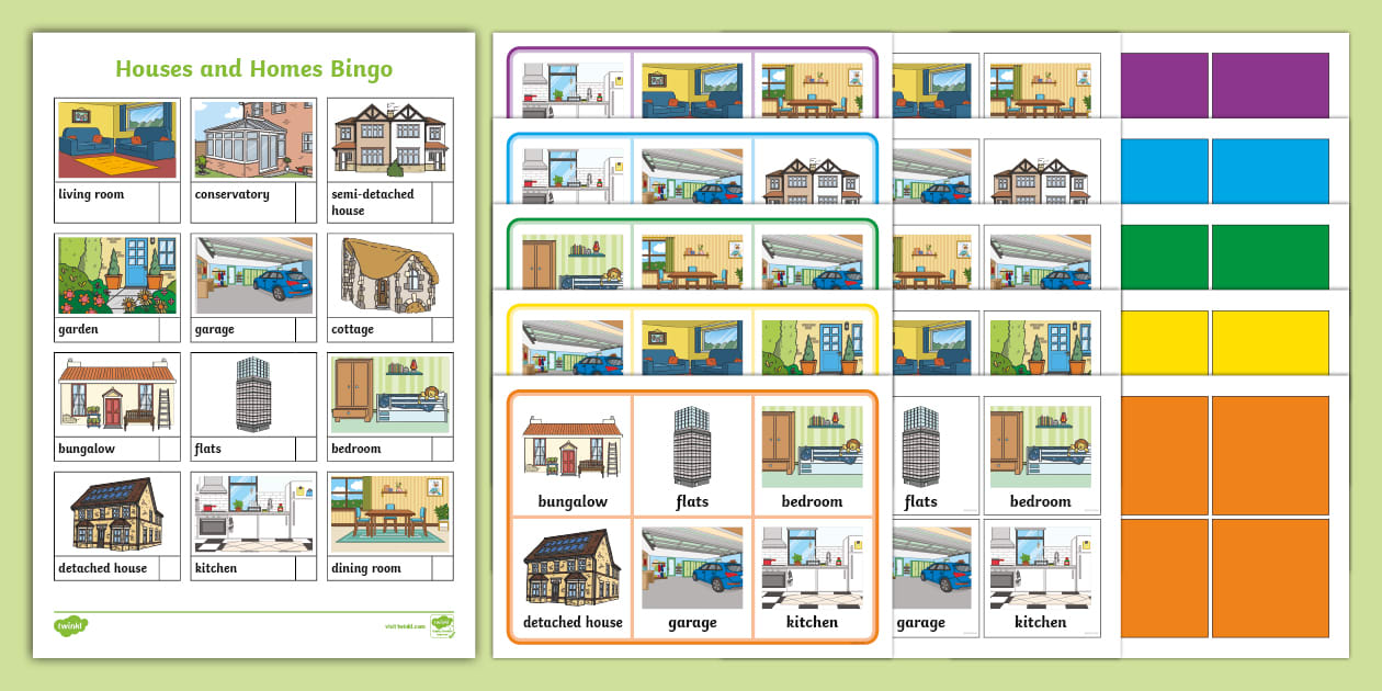 Houses and Homes Bingo | Twinkl (teacher made) - Twinkl