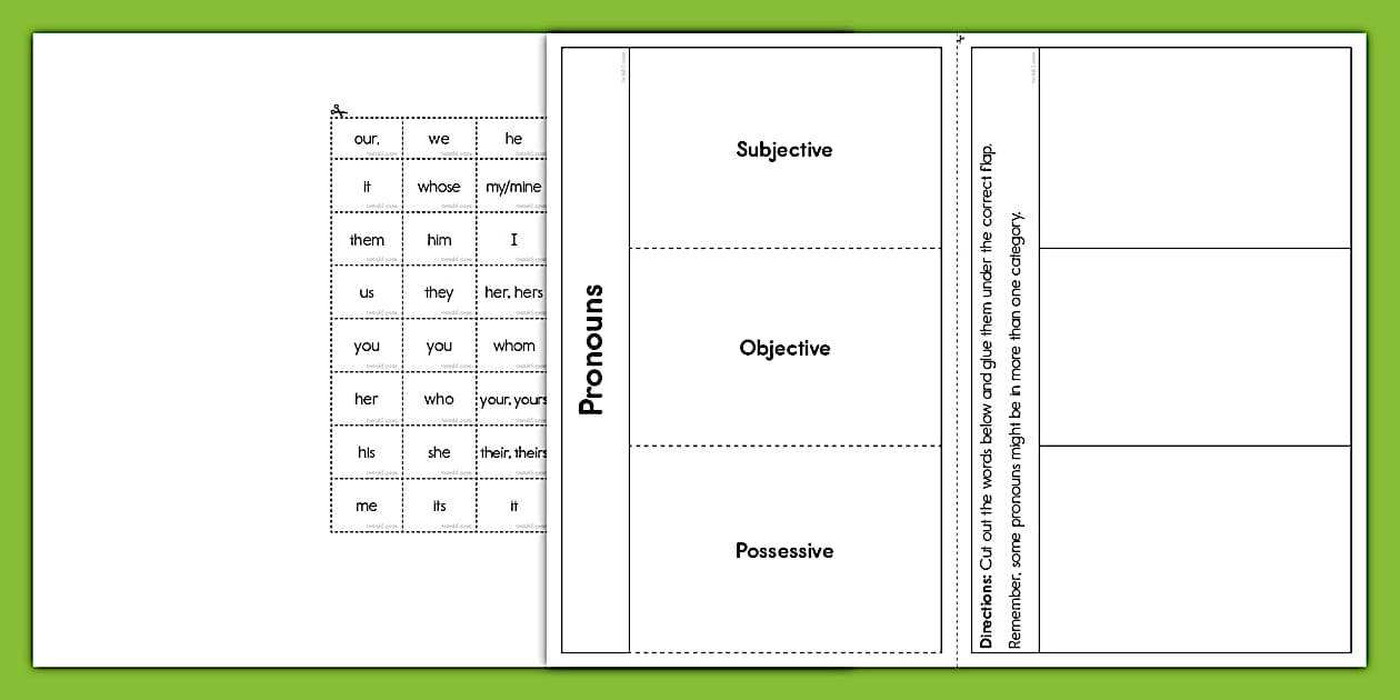 Pronoun Flap Book for 1st-2nd Grade (teacher made) - Twinkl