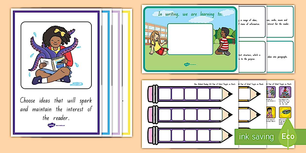 New Zealand Reading and Writing 4th Year of School Display Pack