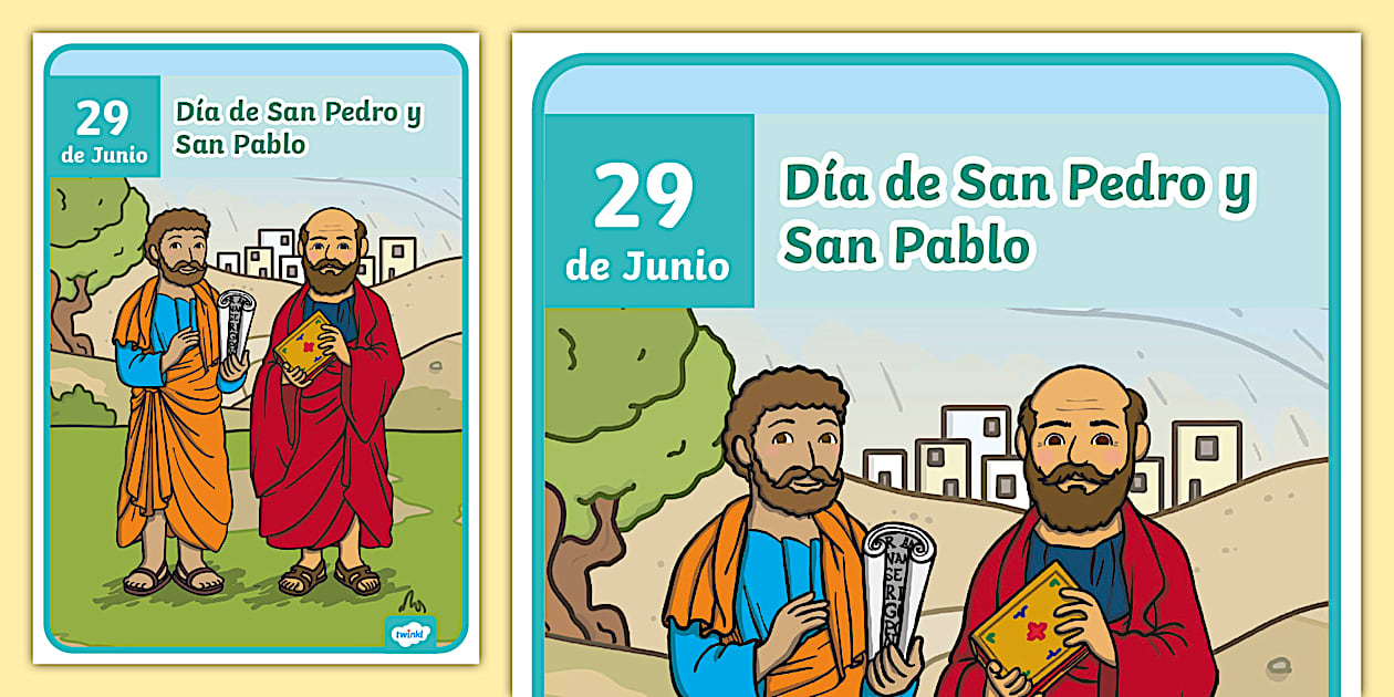 Afiche de San Pedro y San Pablo - Twinkl Perú