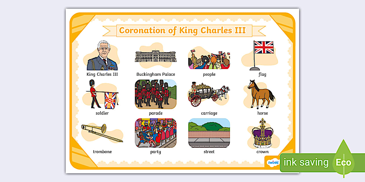 Coronation of King Charles III Word Mat (teacher made)