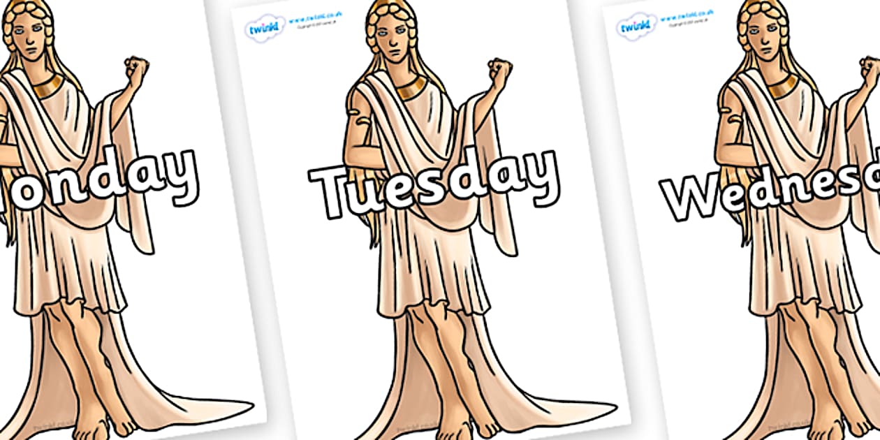 Cursive Days of the Week on Hera (teacher made) - Twinkl