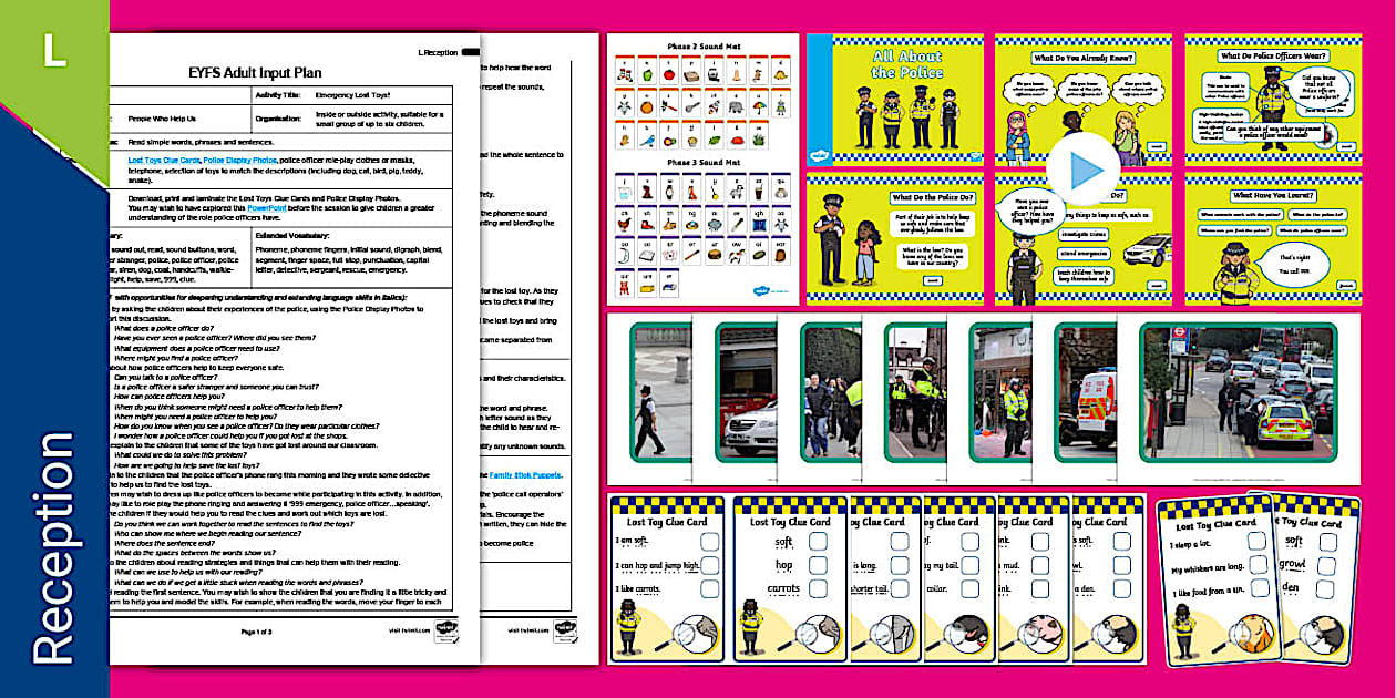 EYFS People Who Help Us Lost Toys! Input Plan and Pack