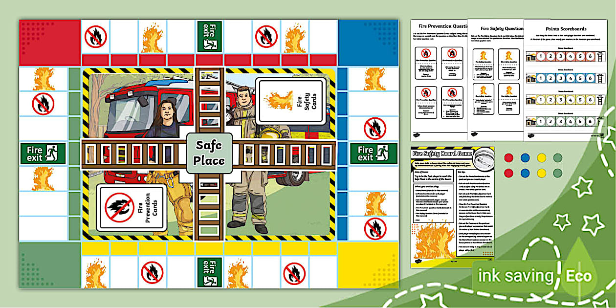 Fire Safety Board Game (teacher made) - Twinkl
