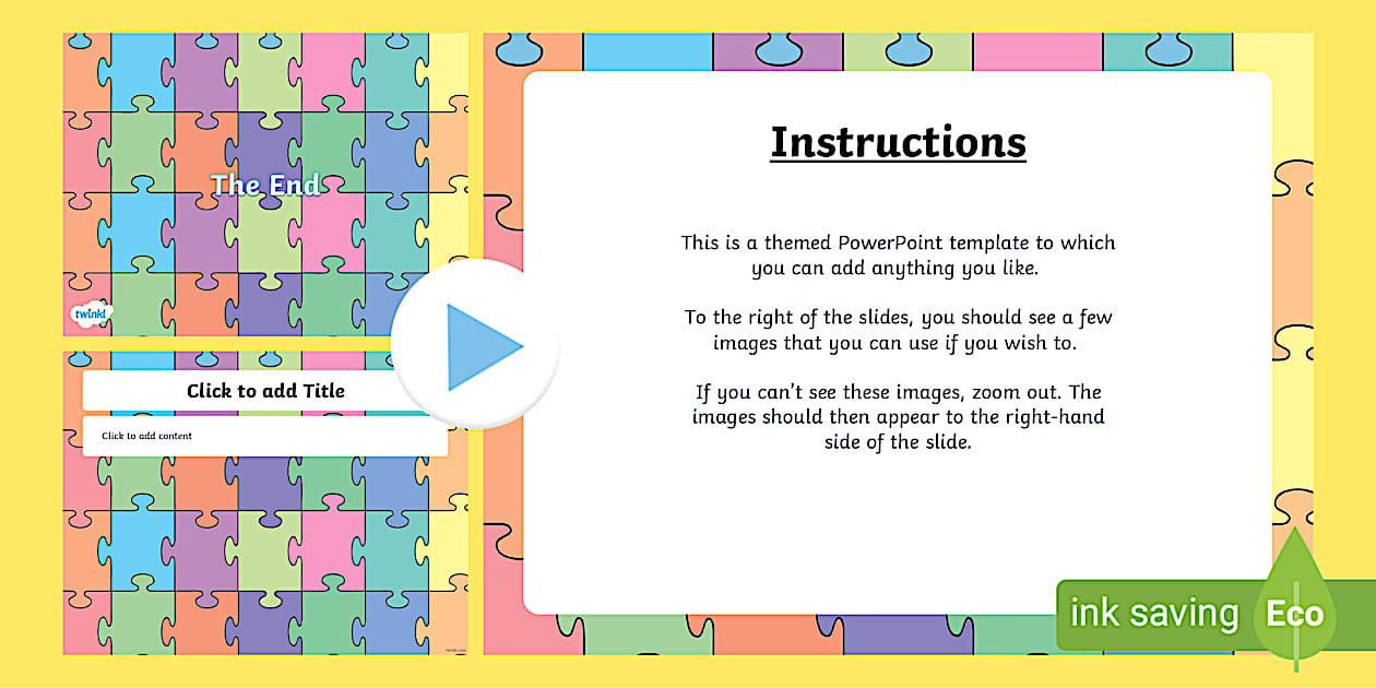 Jigsaw PowerPoint Template | Jigsaw | Twinkl PowerPoint