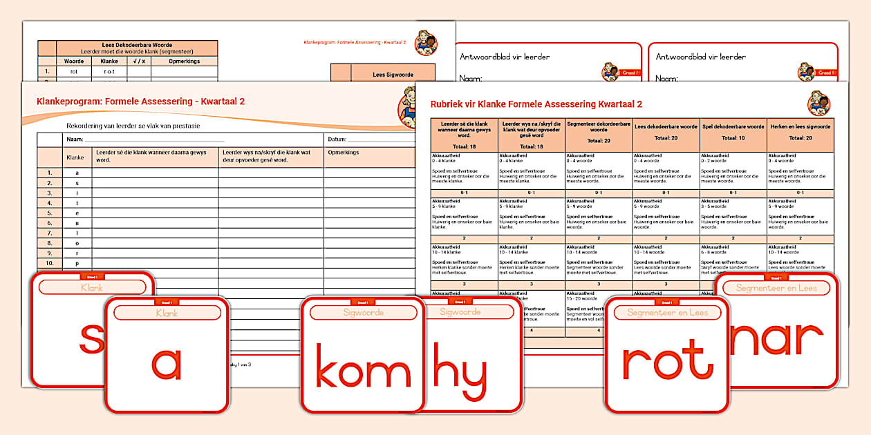 FREE! - Graad 1 Klankeprogram Kwartaal 2 Formele Assessering