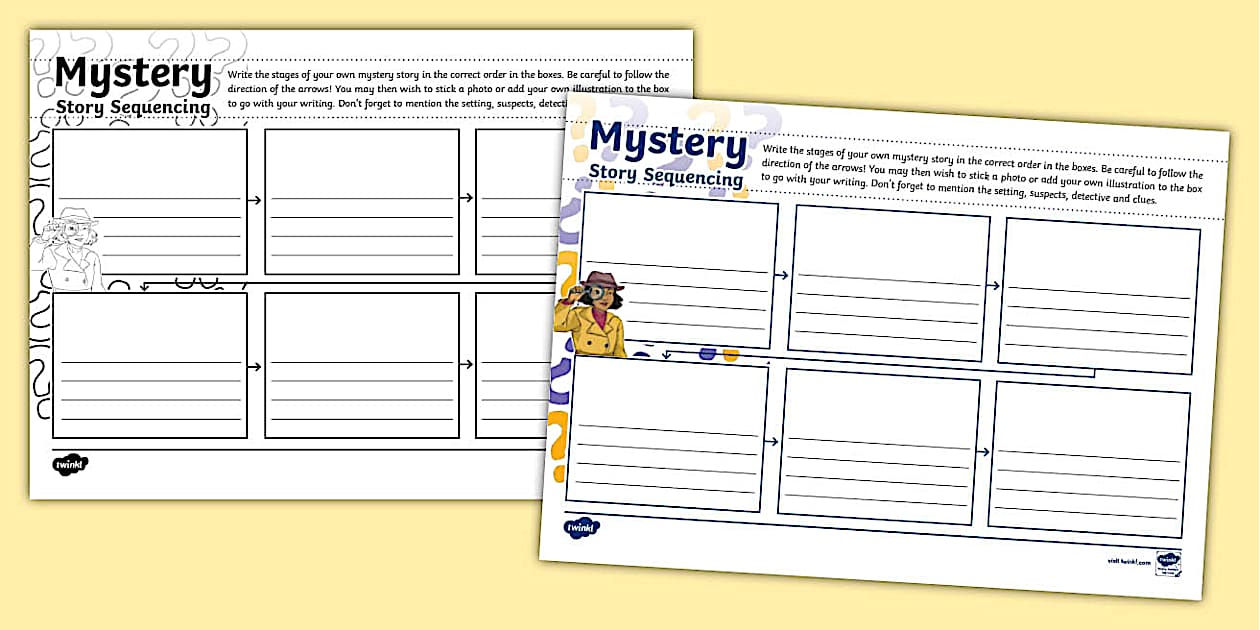 Mystery Story Planner Sequencing Mind Map