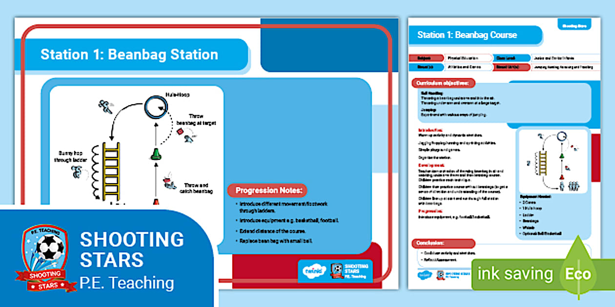 FREE! - PE Station 1 Junior Infants/Senior Infants - Twinkl