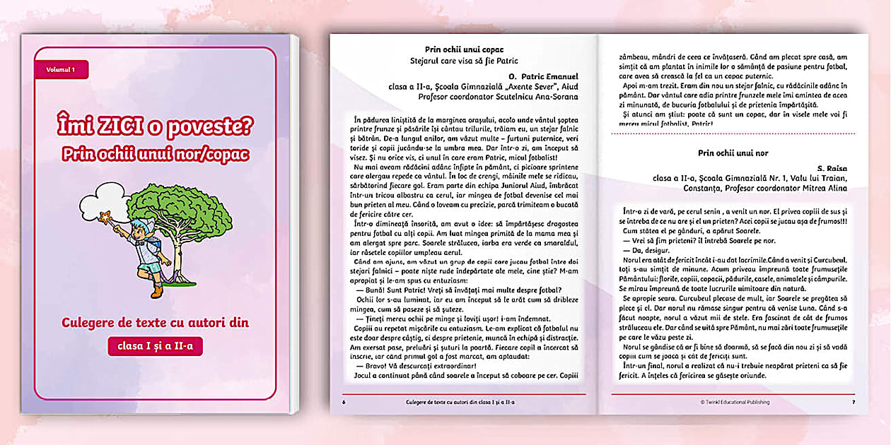 FREE! - Îmi ZICI o poveste? Prin ochii unui nor/copac – Texte copii