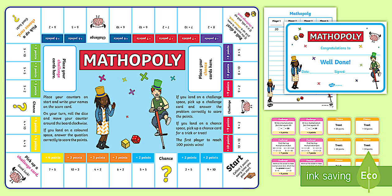 Mathopoly Times Tables Game - Foundation Phase - Twinkl