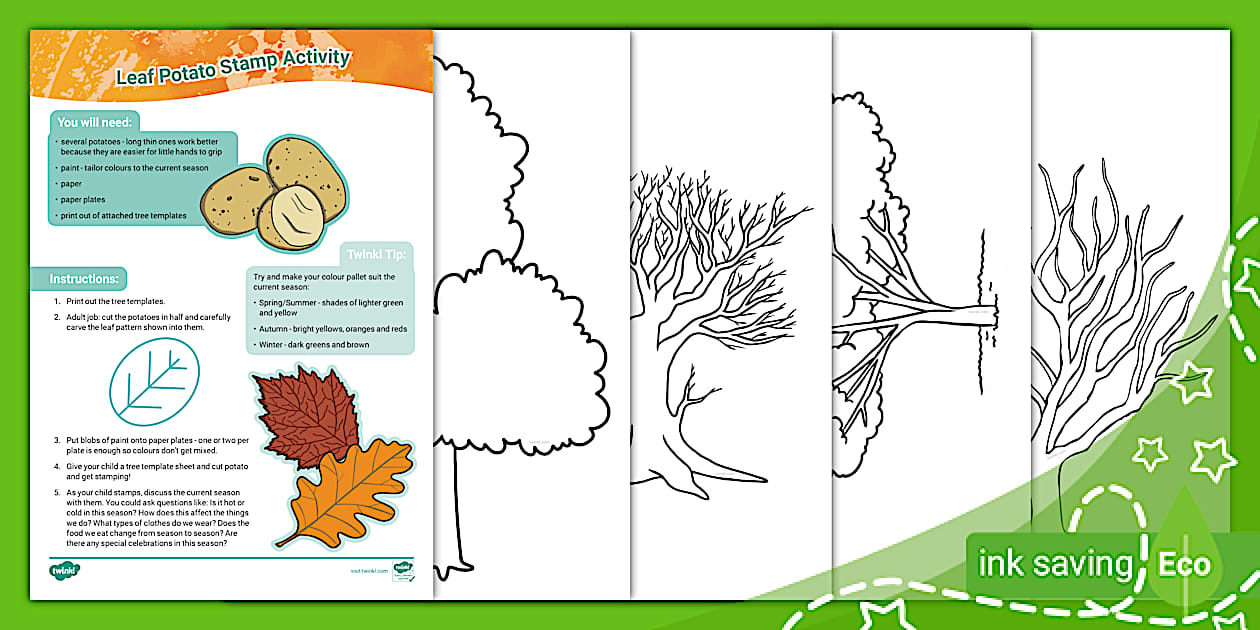 Leaf Potato Stamp Activity