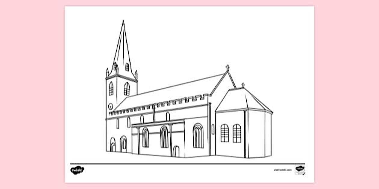 Church Colouring Sheet | Colouring Sheets (teacher made)