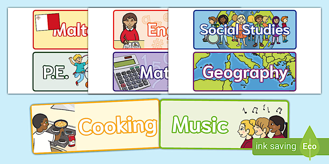 Subject Display Banners (teacher made) - Twinkl