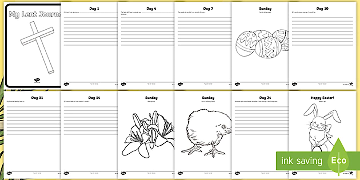 Lent Journal Prompts and Coloring Pages | Twinkl USA