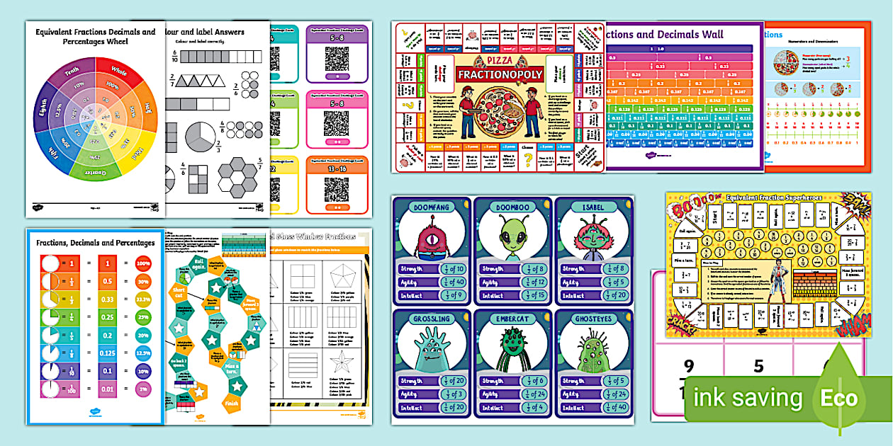 Teacher Aides Fractions Resource Pack 3-6 (professor feito)