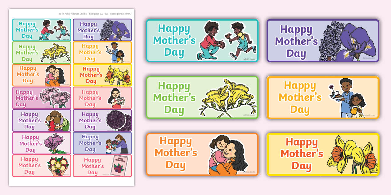 Happy Mother's Day Stickers - Twinkl Mother's Day - Twinkl