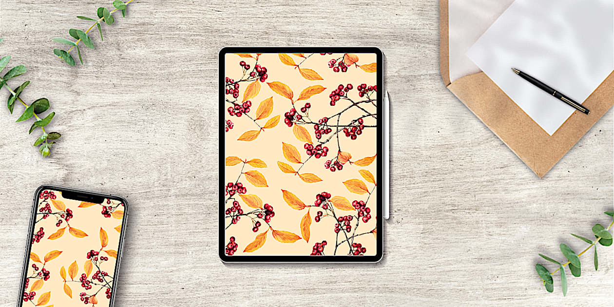 Autumn Berries Tablet Wallpaper