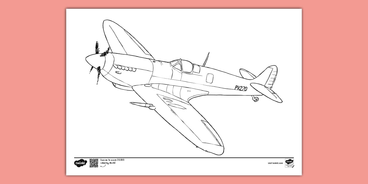 Spitfire Colouring | Colouring Sheets (teacher made)