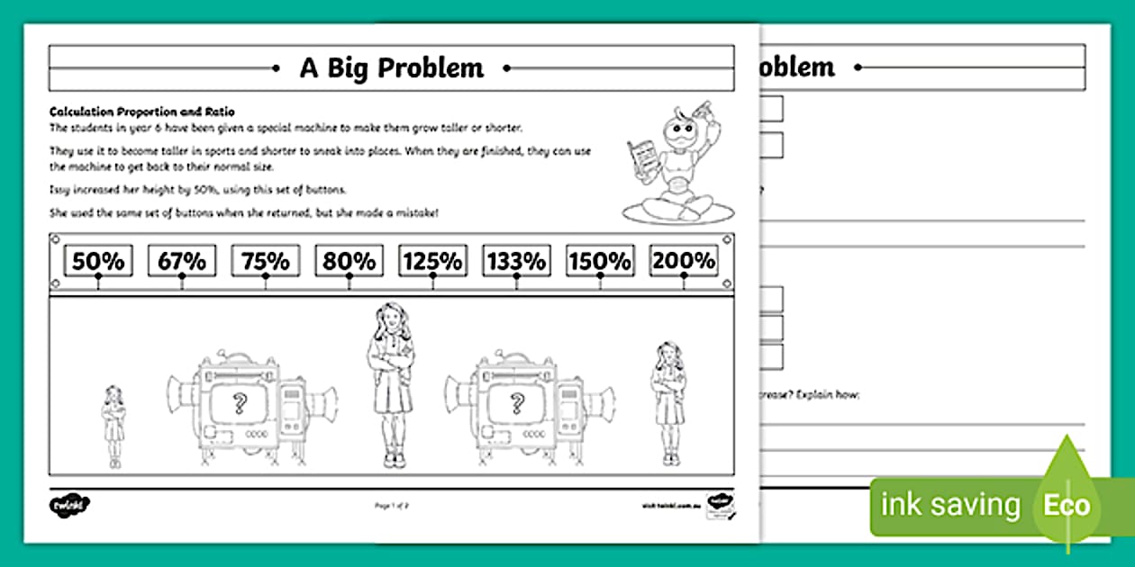 Calculating proportion and ratio (teacher made) - Twinkl