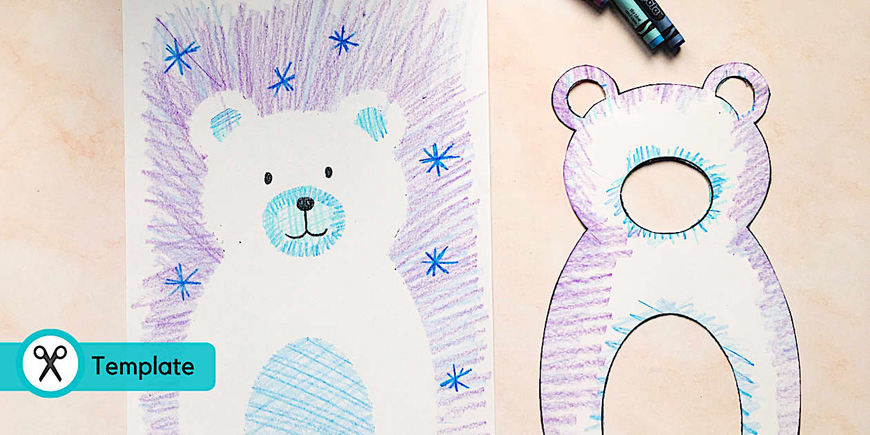 Polar Bears Colouring - Polar Bears Craft (teacher made)