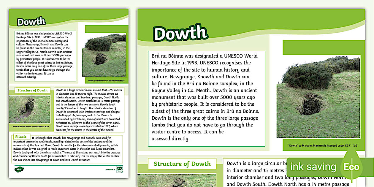 Dowth Fact File (Teacher-Made) - Twinkl
