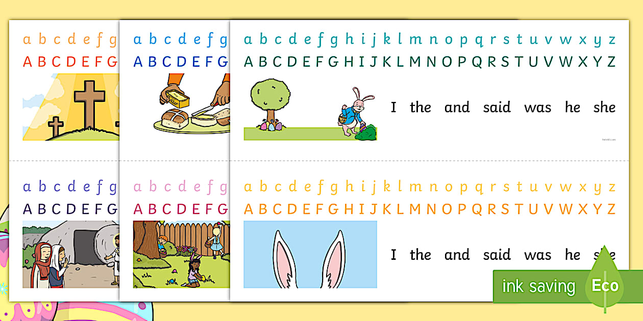 Easter Alphabet Strips (teacher made) - Twinkl