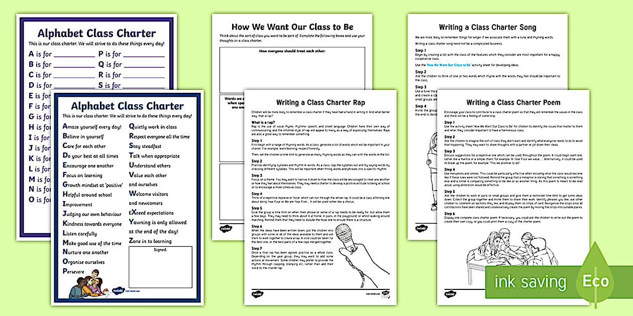 KS2 Writing Our Own Class Charter Resource Pack - Twinkl