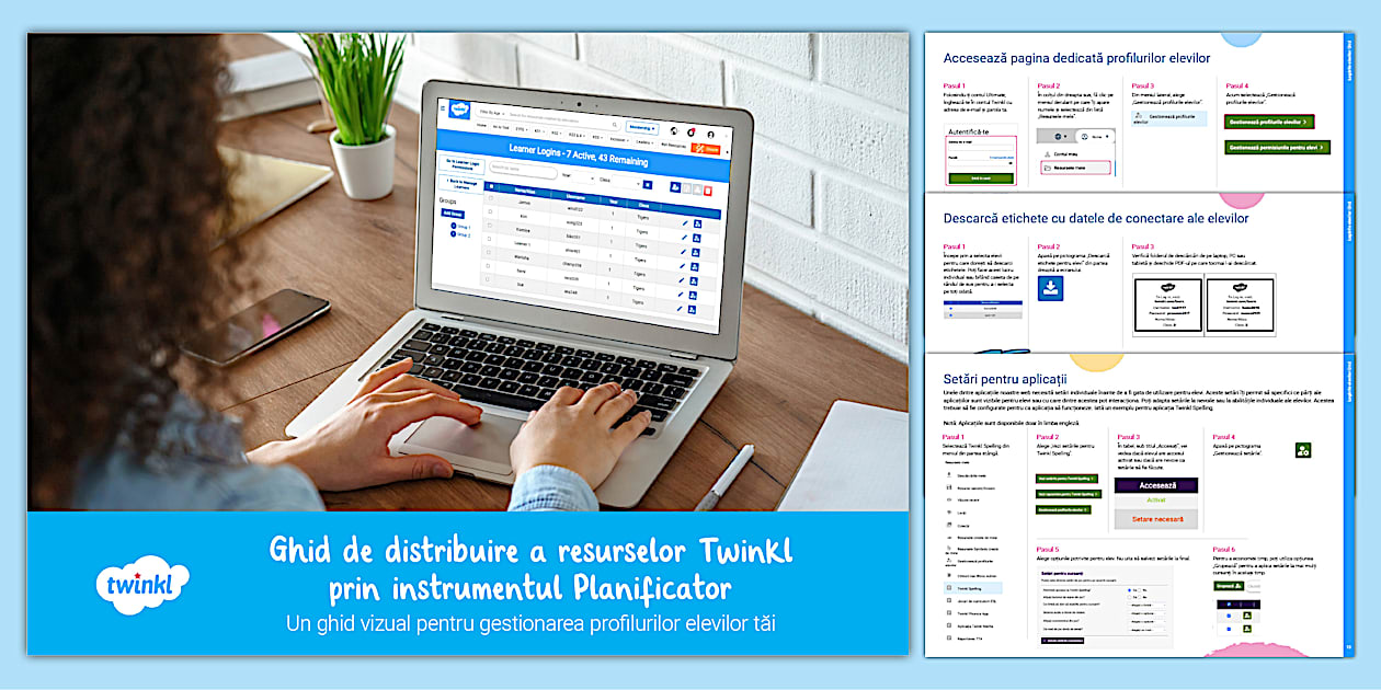 Ghid de distribuire a resurselor Twinkl prin Planificator