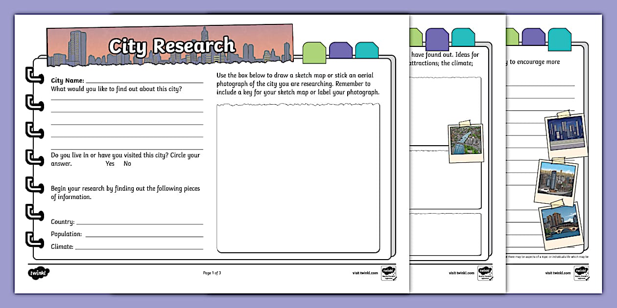 City Research Activity - KS2 (teacher made) - Twinkl