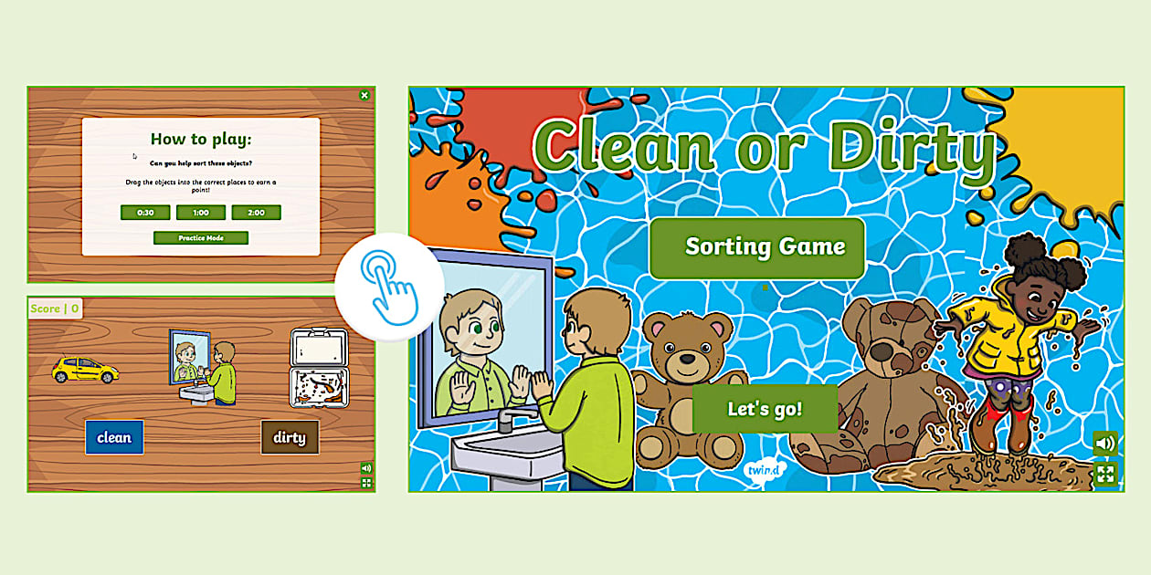 Clean or Dirty Interactive Sorting Game (teacher made)