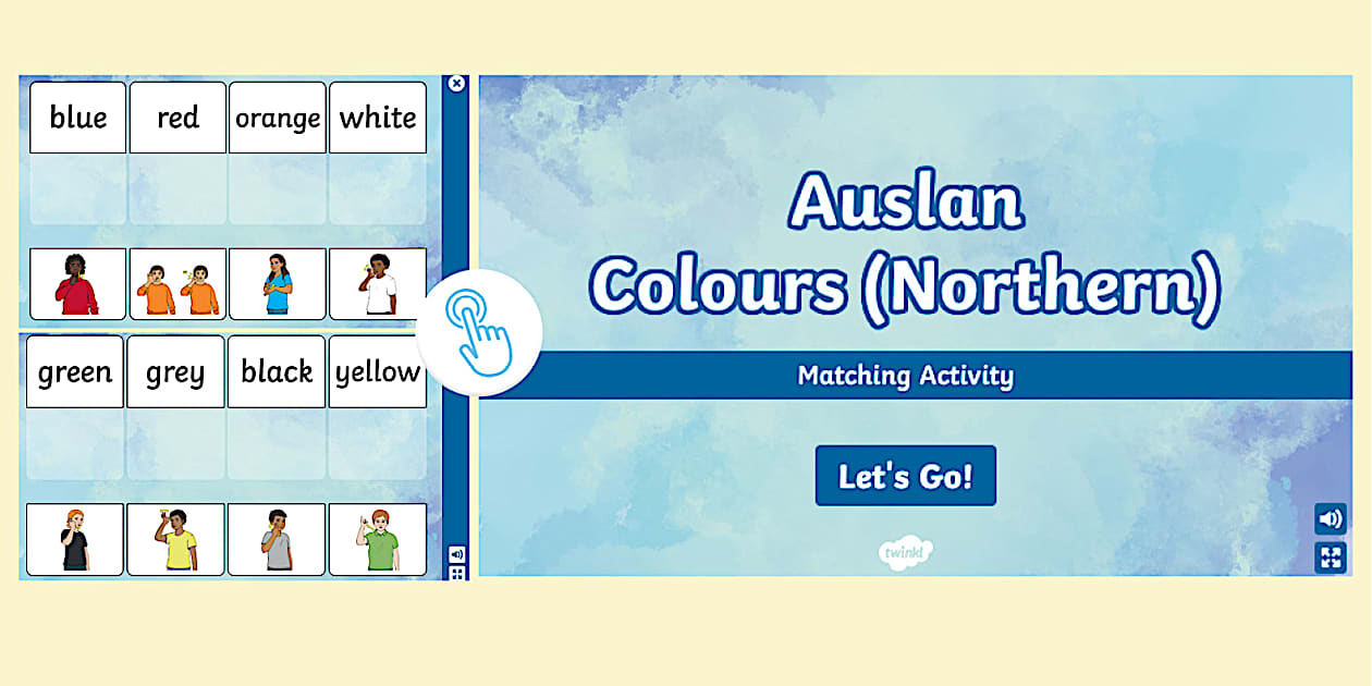 Auslan Colours Interactive Matching Activity (Northern)