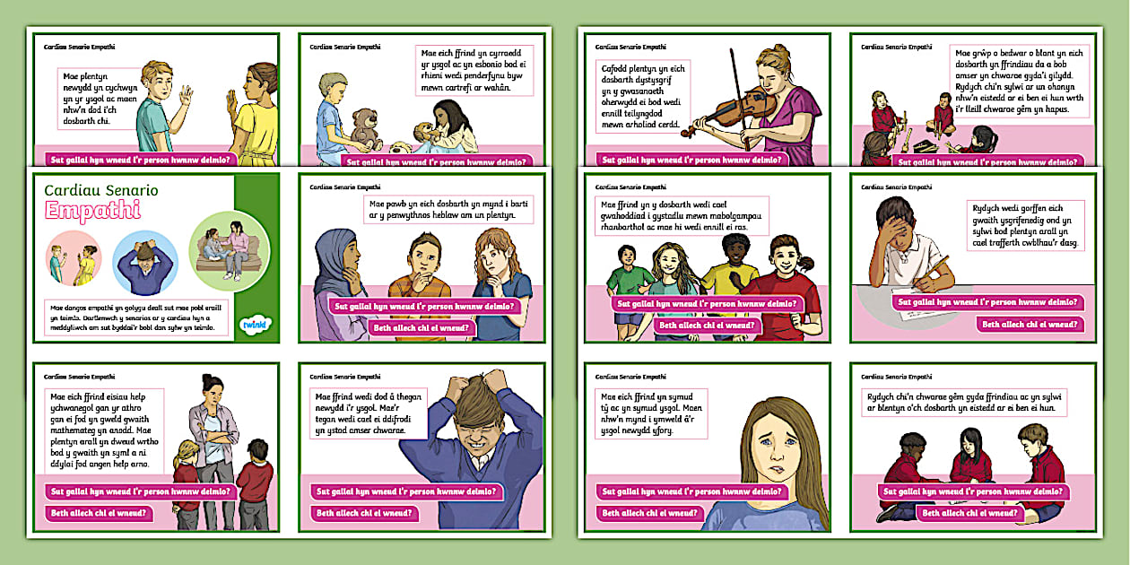 Cardiau Trafod Senarios Empathi (teacher made) - Twinkl
