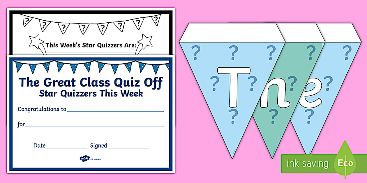 The Great Class Quiz Off Resource Pack (teacher made)