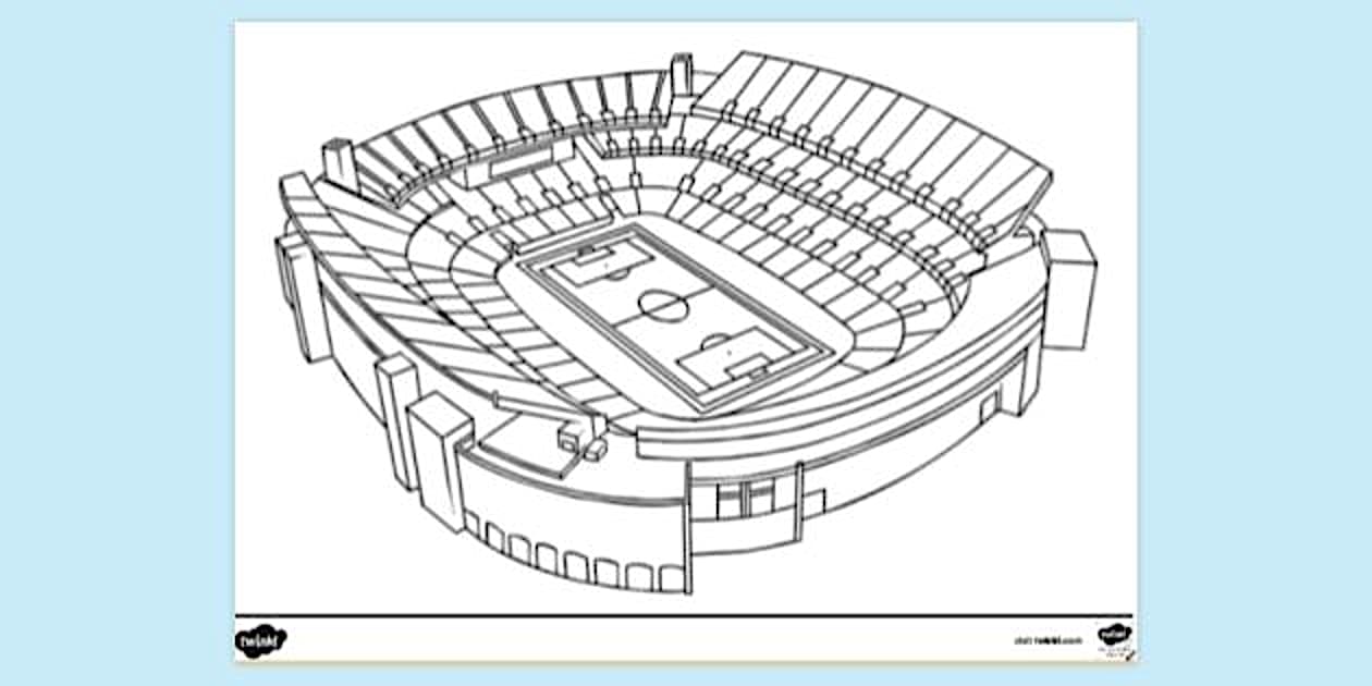 Stadium Colouring | Colouring Sheets (teacher made) - Twinkl