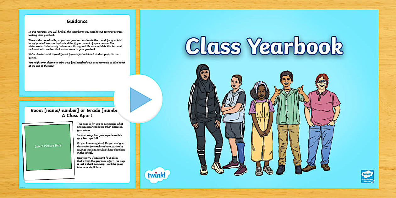 End of School Google Slides Class Yearbook Activity - Twinkl