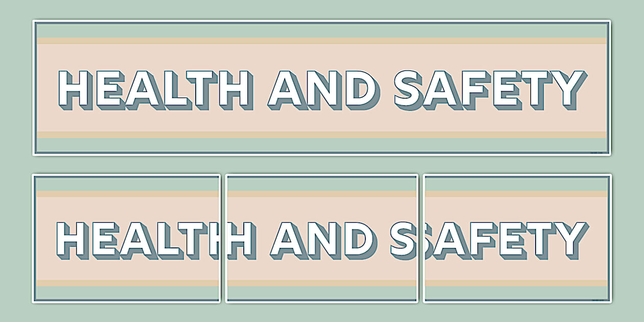 3D Effect Health and Safety Display Banner (teacher made)