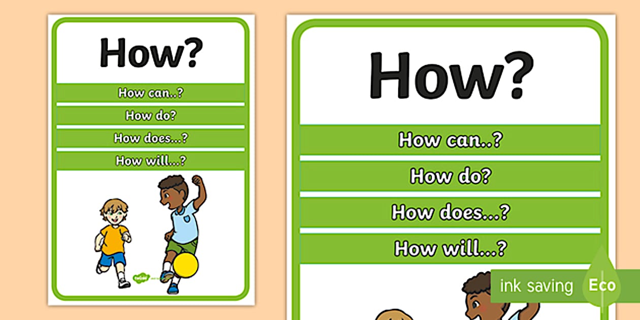 How? Question Poster (teacher made) - Twinkl