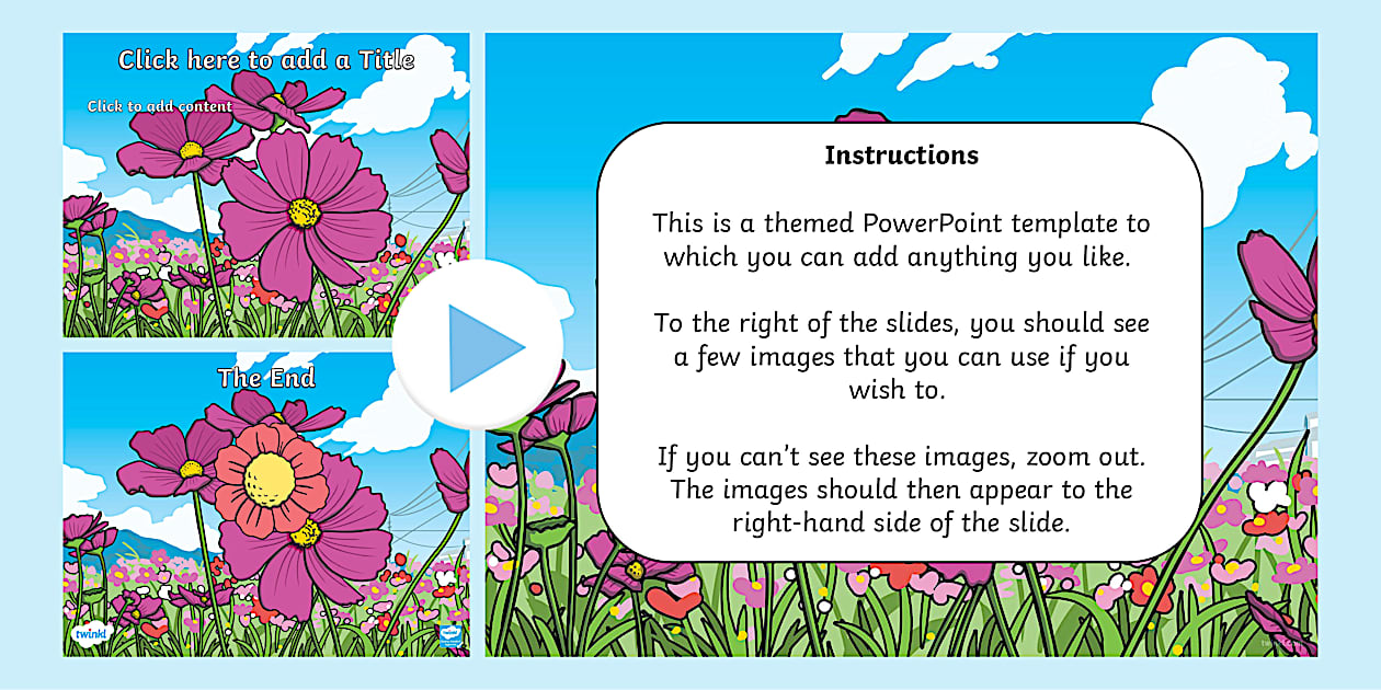 Editable Flower PowerPoint Background | Twinkl | PowerPoint