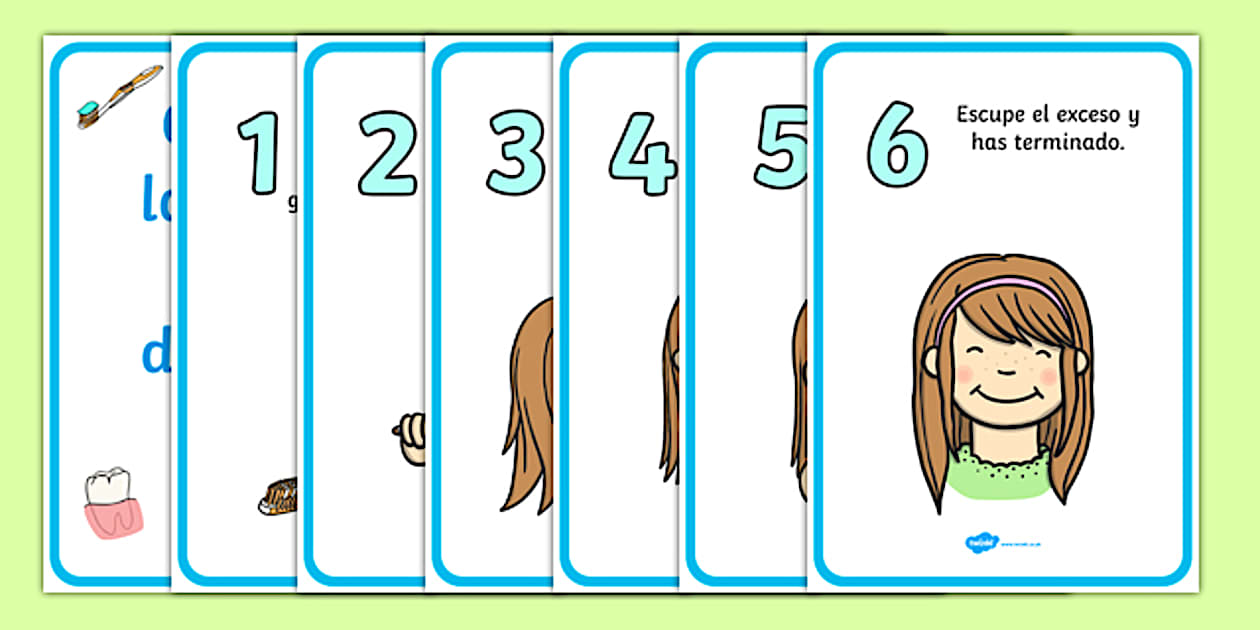 How to Brush Your Teeth Posters Spanish (teacher made)