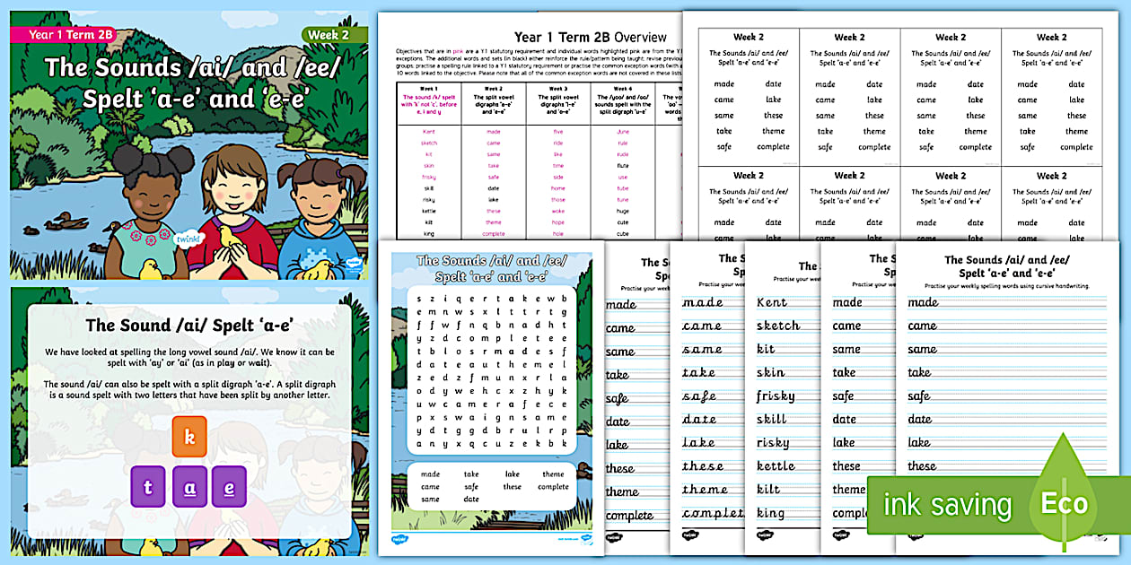 Year 1 Term 2B Week 2 Spelling Pack (teacher made) - Twinkl