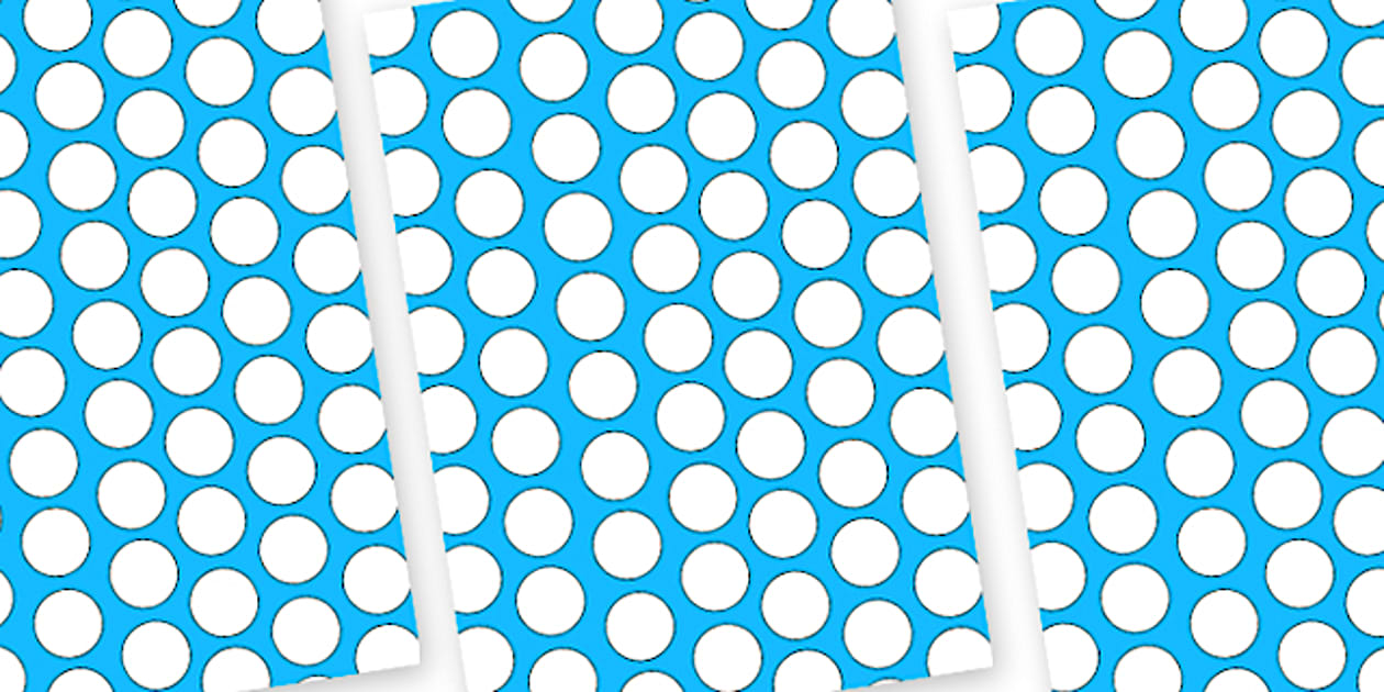👉 Blue and White Spotted Pattern A4 Sheets - Twinkl